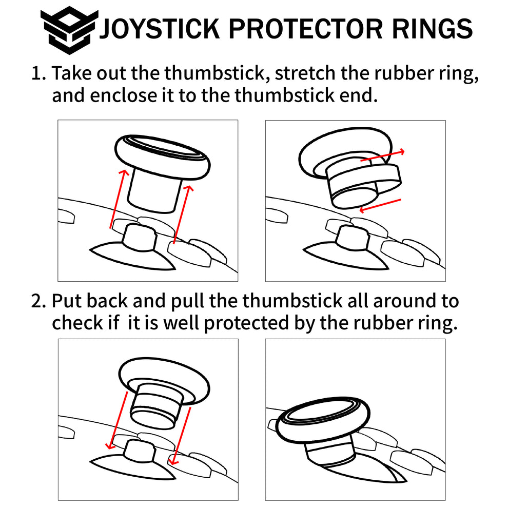 20 Pcs Joystick Protector Rings - Transparent – Hexgaming.com